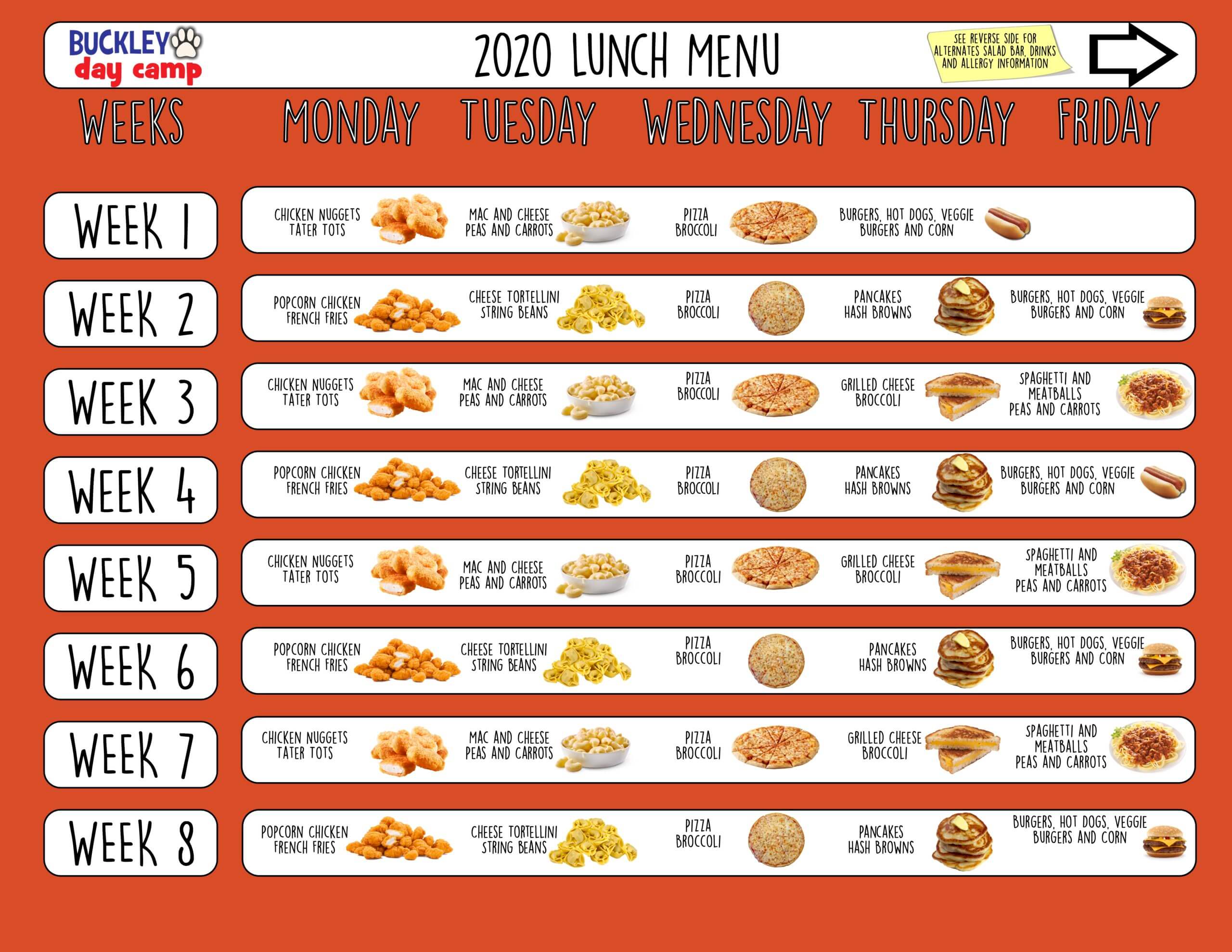 What's For Lunch - Buckley Day Camp